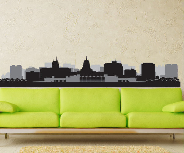 Madison Wisconsin Skyline Vinyl Wall Decal or Car Sticker SS054EY, 90 ...