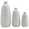Ceramic 9" Dimpled Vase, Oatmeal, 4x4x9 inches - Transitional - Vases ...