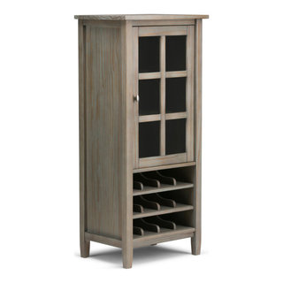 Warm Shaker 12-Bottle Solid Wood 23" Rustic Wine Rack - Traditional ...