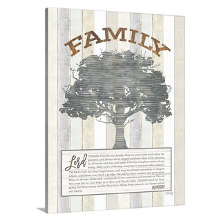 A Family Prayer Tree Wrapped Canvas Art Print, 18"x24" - Contemporary ...