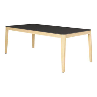 Amazonia Bahrain Modern 215" Outdoor Rectangular Black Dining Table ...
