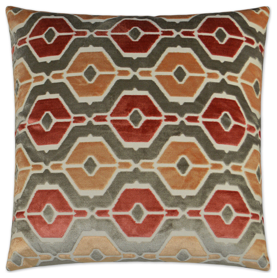 Dellan Pillow - Coral, 24" x 24" - Contemporary - Decorative Pillows ...