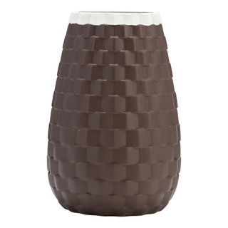 9" Textured Vase, Java, 6x6x9 inches - Contemporary - Vases - by Sagebrook Home | Houzz
