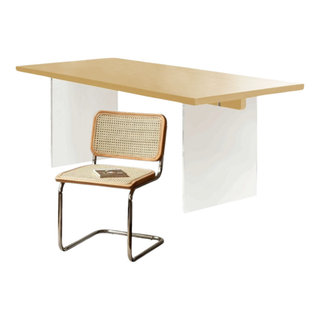 Oak Solid Wood Suspended Dining Table - Tropical - Dining Sets - by ...