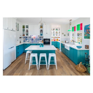 Green & White kitchen - Transitional - Kitchen - Perth - by Renovation ...