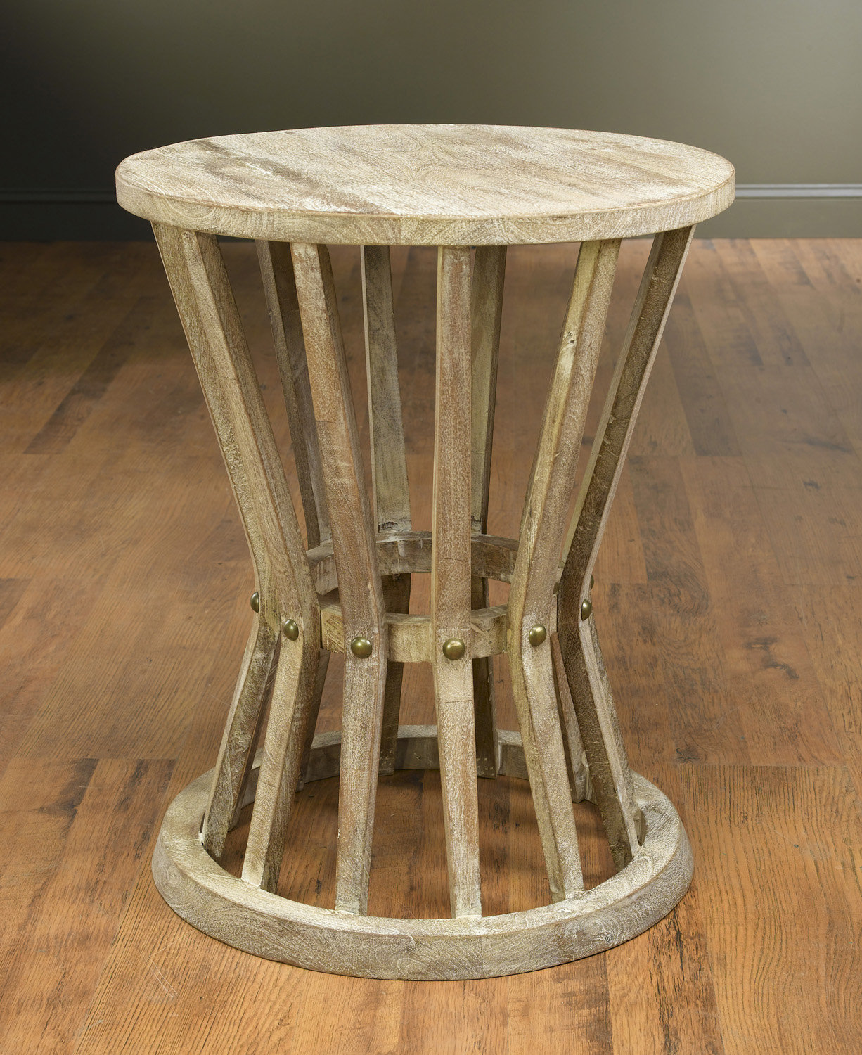 Round Slatted Table - Farmhouse - Side Tables And End Tables - by ...
