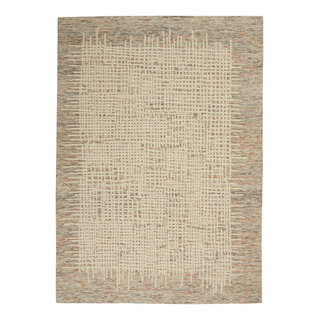 Nourison Colorado Clr03 Bordered Rug, Beige and Multi, 7'9"x9'9 ...