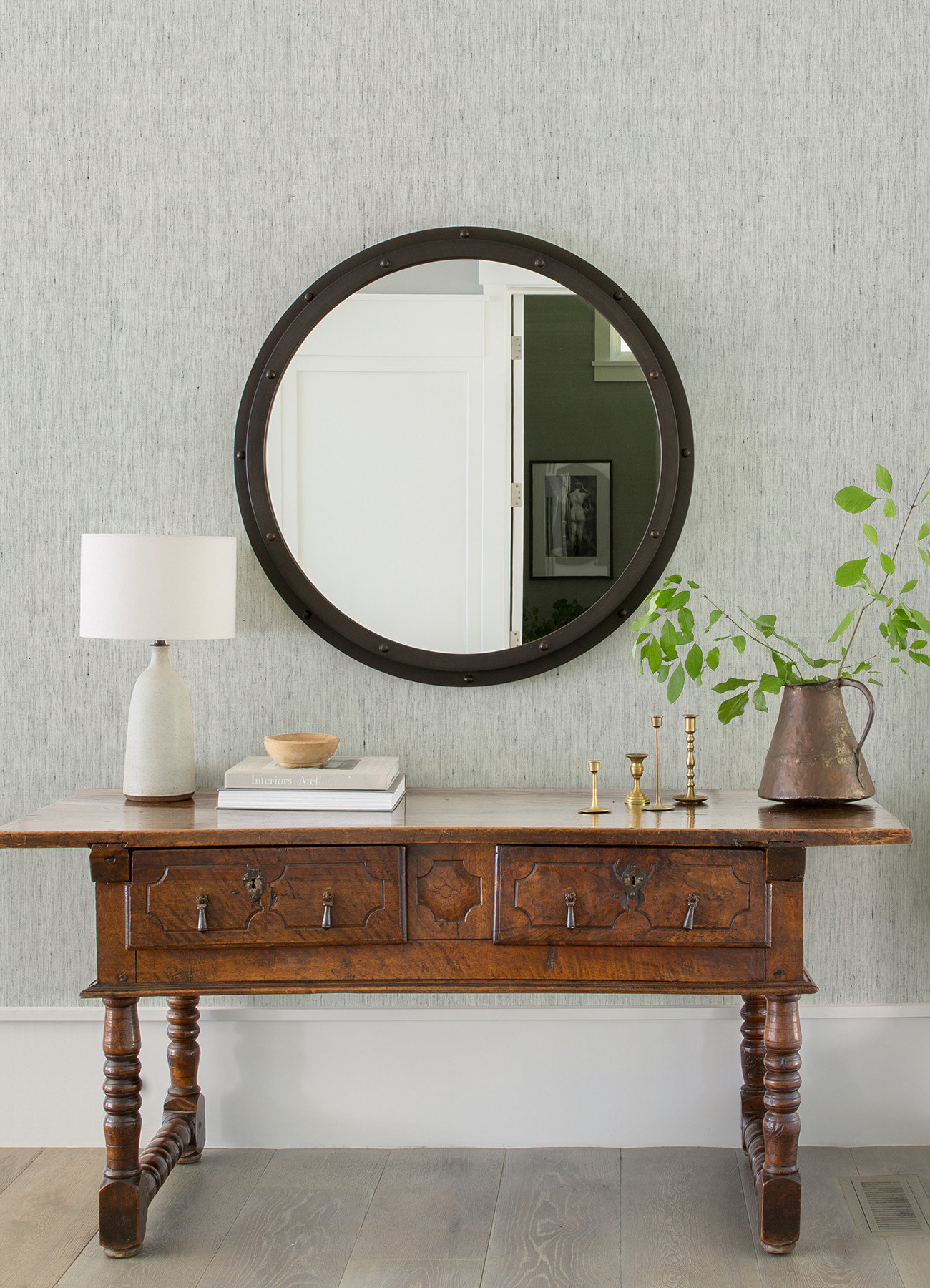 Lihua Off-White String Wallpaper, Swatch - Transitional - Wallpaper ...