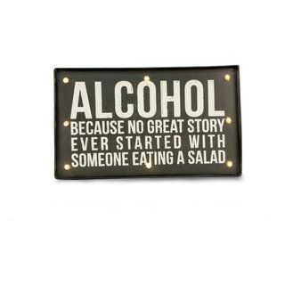 Alcohol Sign, Led Lighted, Wall Mountable - Industrial - Metal Wall Art ...