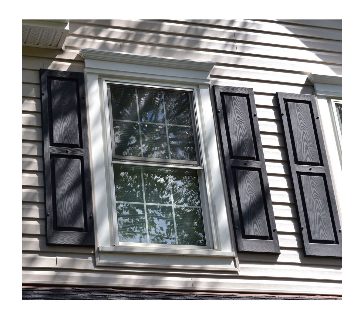 Builders Choice Vinyl Raised Panel Shutters w/ Shutter Spikes & Screws ...