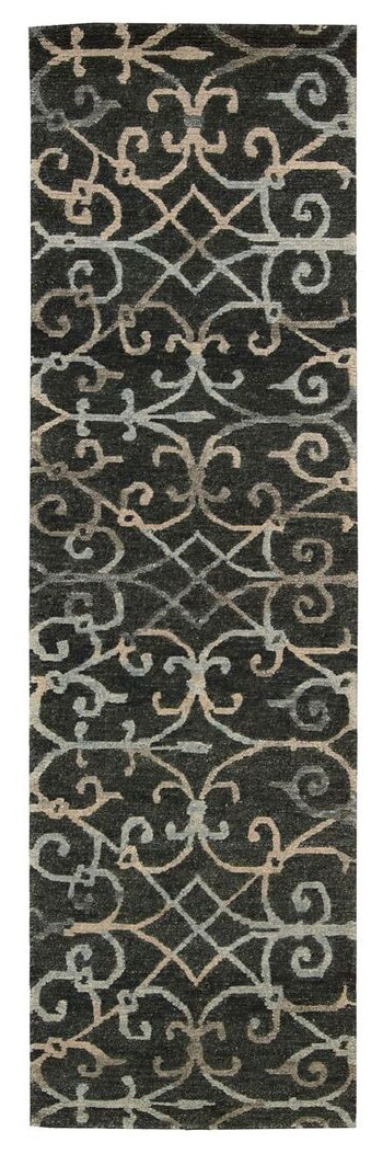 Nourison Tahoe Modern Charcoal Area Rug 2'3"x8', 3'9"x5'9 ...