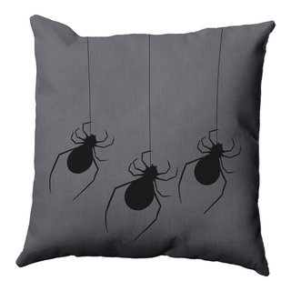 Hanging Spiders Decorative Throw Pillow, 20"x20" - Contemporary ...