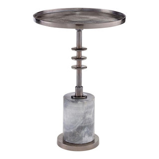 Jetson End or Side Table, Blackened Nickel - Transitional - Side Tables ...