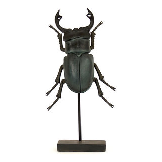 Stag Beetle On Stand, Large - Contemporary - Decorative Objects And ...