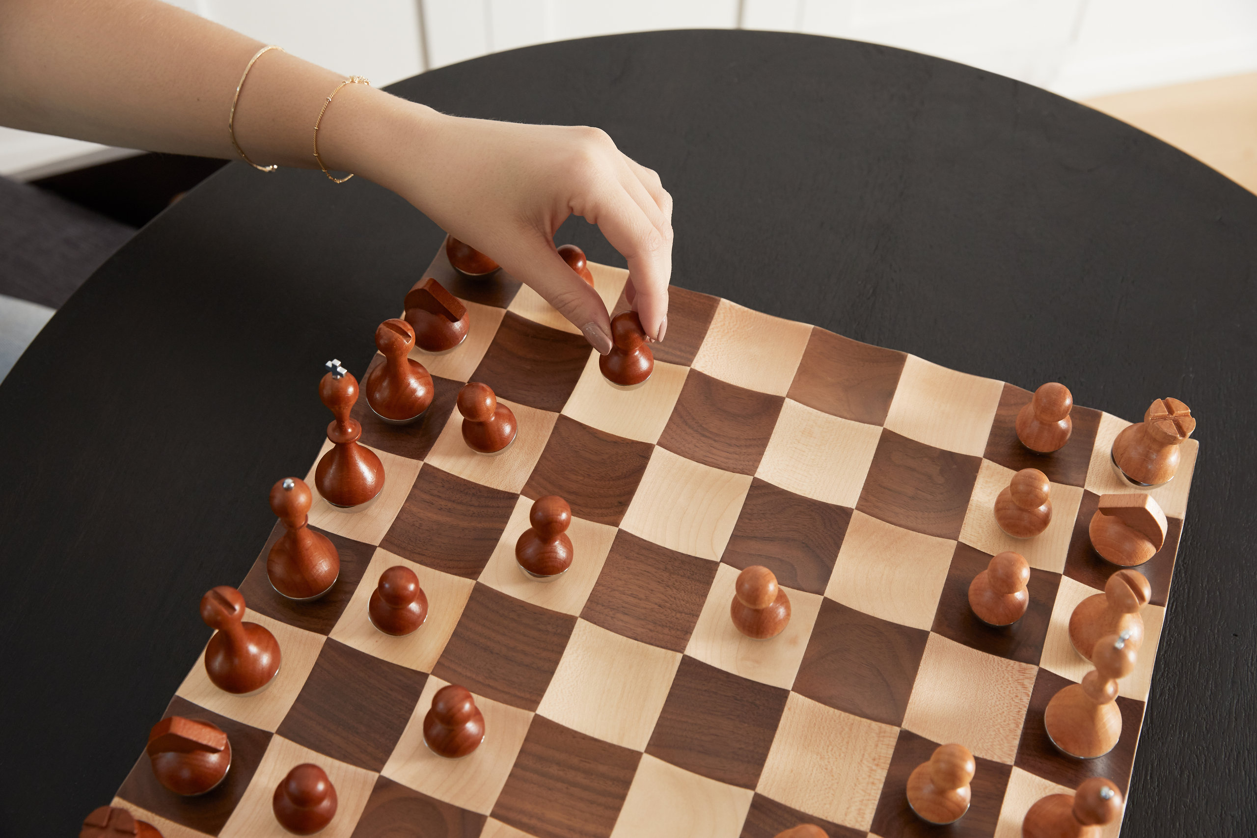 Wobble Chess Set, Walnut - Transitional - Board Games And Card Games ...