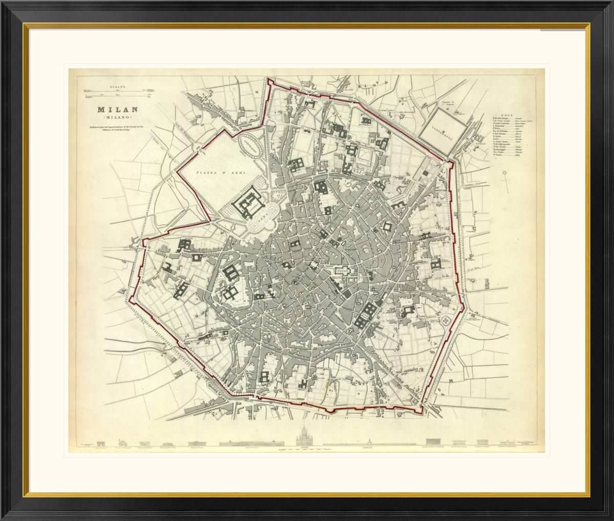 "Milan, Italy, 1832" by Society for the Diffusion of Useful Knowledge ...