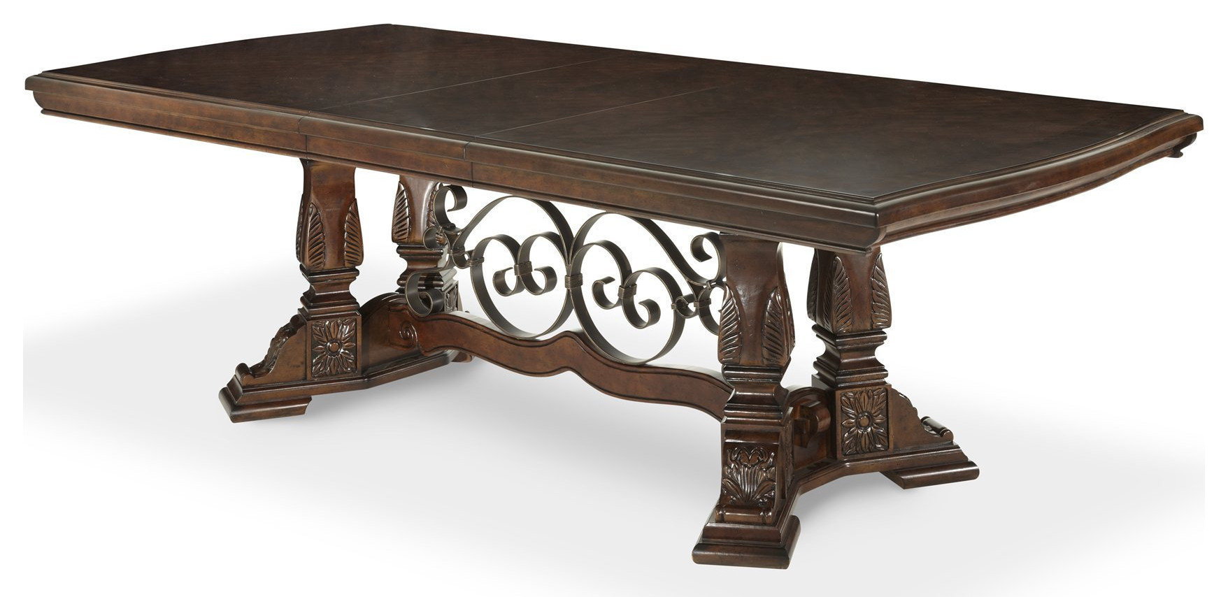 Aico Amini Windsor Court Rectangular Dining Table in Vintage Fruitwood ...