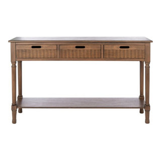 Gracyn 3 Drawer Console, Brown - Tropical - Console Tables - by Rustic ...