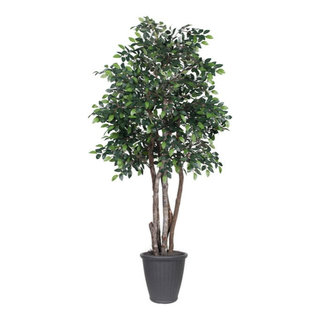 Vickerman TEX4260-RG 6' Artificial Mini Tree Gray Round Plastic ...