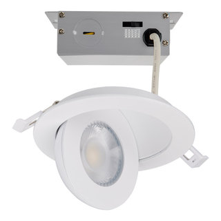 9 Watt - CCT Selectable - LED Direct Wire Downlight - Gimbaled - 4 Inch ...