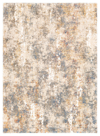 Surya Tuscany TUS-2303 6'7"x9'6" Rug, White/Khaki/Aqua/Burnt Orange ...