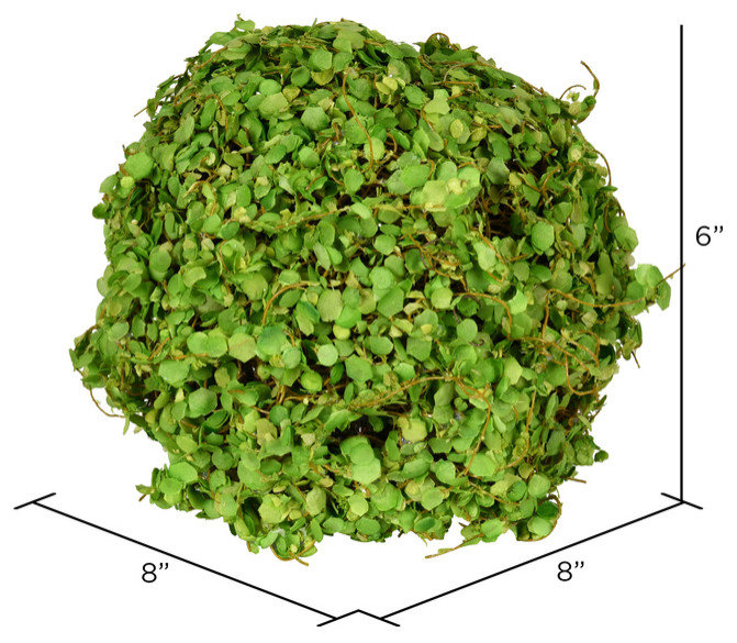 Vickerman Artificial Mini Leaves Ball, 6'' - Artificial Plants And ...