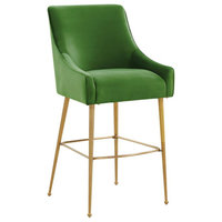 Regal Green Velvet Bar Stool, Belen Kox - Contemporary - Bar Stools And ...