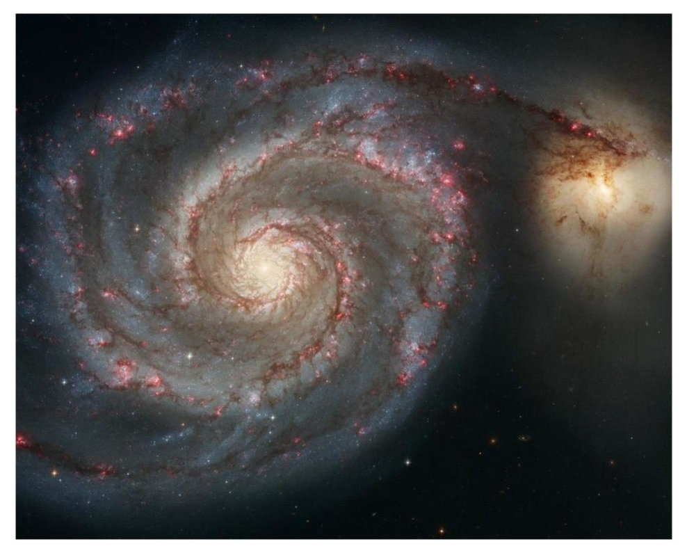 "M51 - The Whirlpool Galaxy" Digital Paper Print by NASA, 22"x18", 37 ...