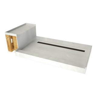 Base'N Bench 34x60 Shower Pan Back Oil Rubbed Bronze Trench With Seat ...