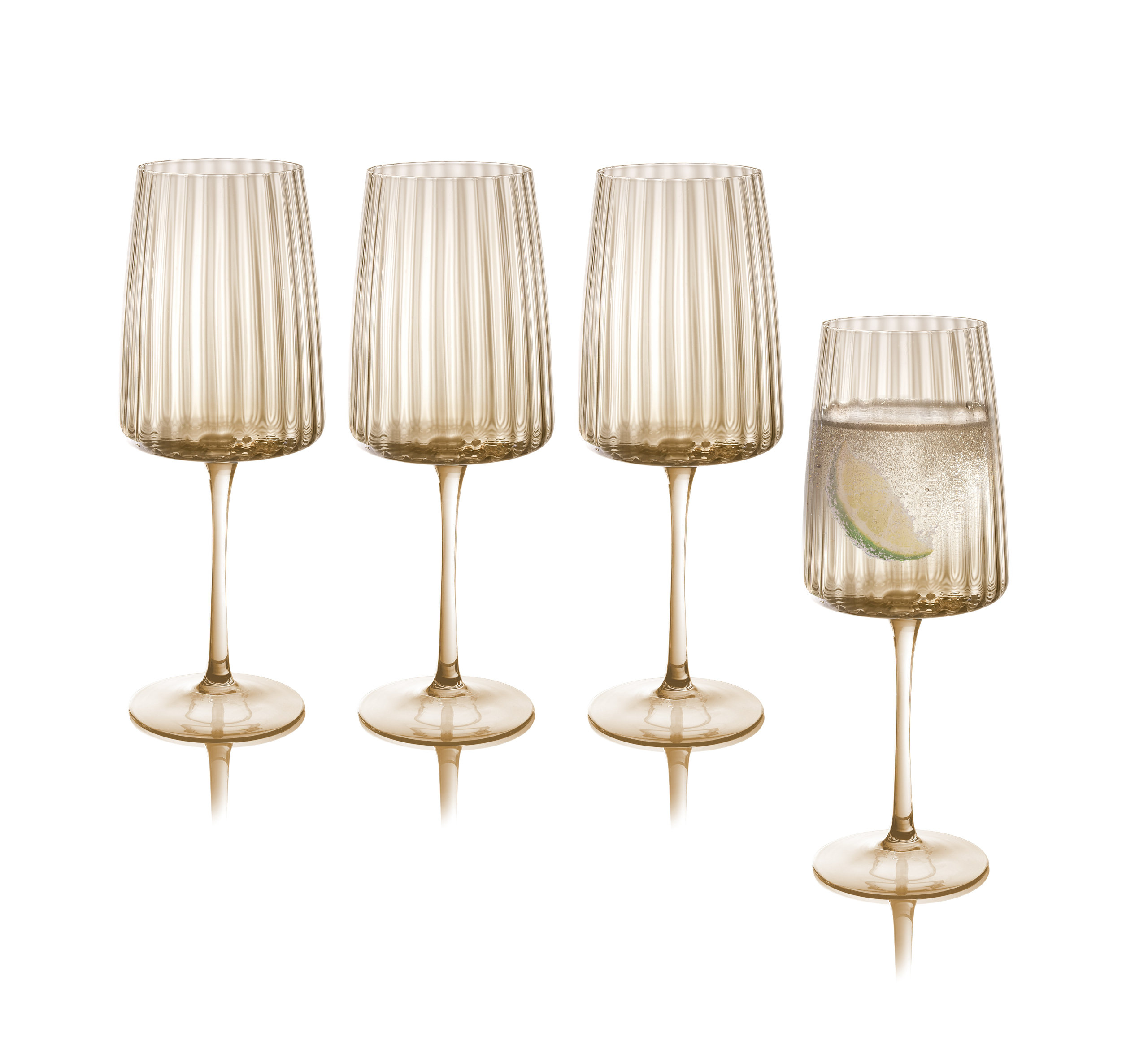 Modern Amber All Purpose 17 oz. Wine Glasses, Set/4 - Traditional ...