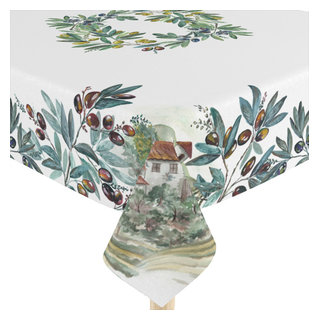 Laural Home Olive Grove 70" X 144" Tablecloth, 70" X 144" - Farmhouse ...