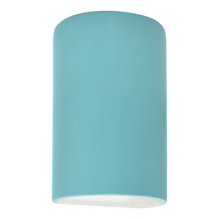 Ambiance Large Cylinder Outdoor Wall Sconce, Open, Reflecting Pool, LED ...