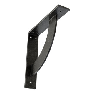 1 1/2"Wx5 1/2"Dx8"H Edwards Wrought Iron Bracket, Single Center Brace ...