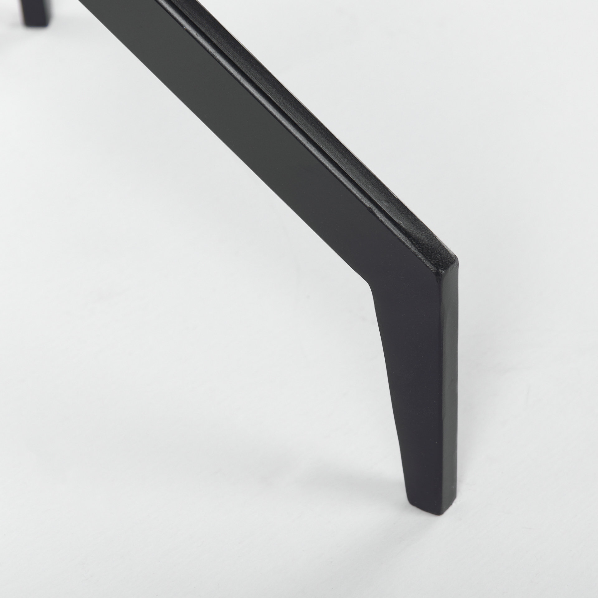 Serre Marble Top 3 Prong Black Metal Base End Table - Transitional ...