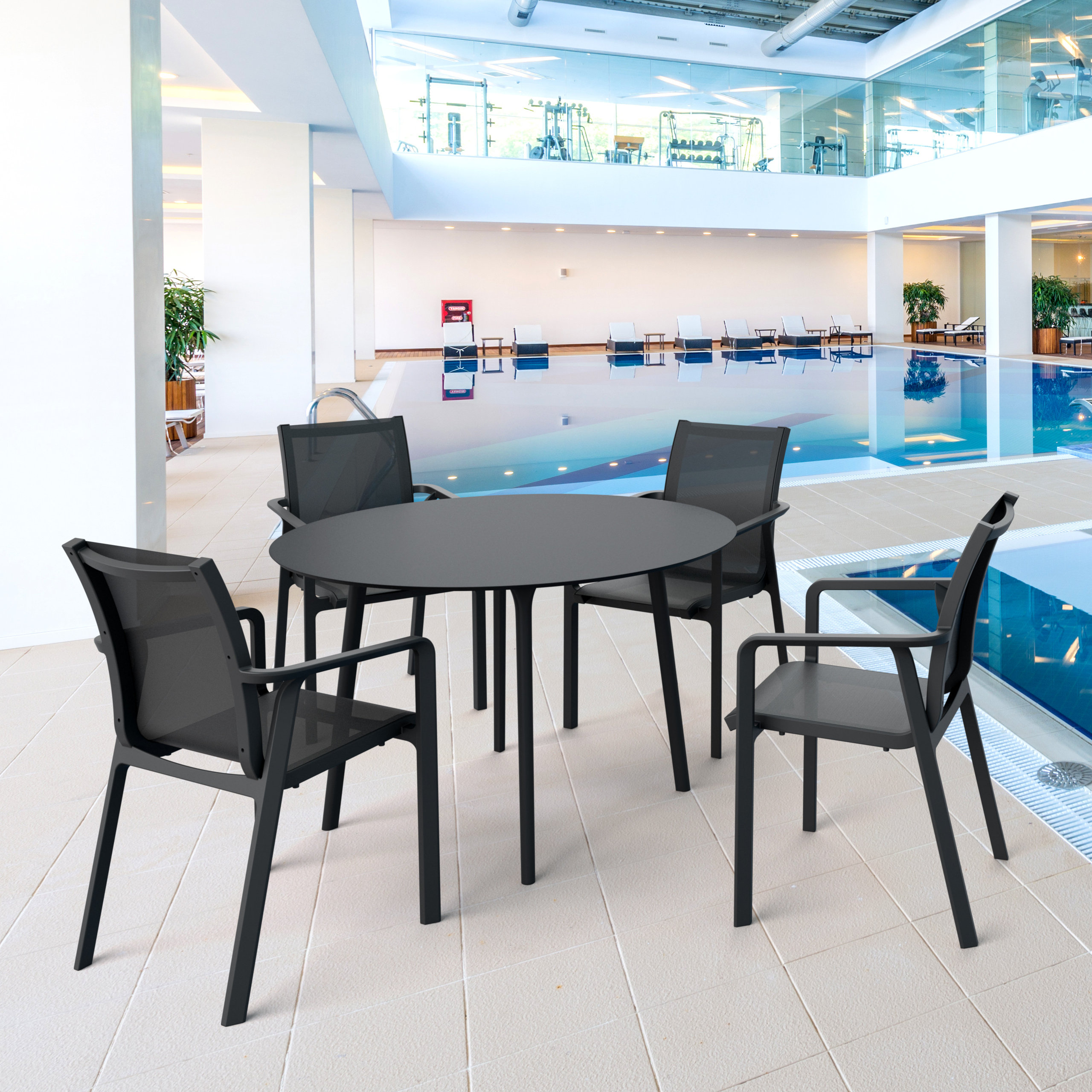 Maya Round Table 47" Black - Midcentury - Outdoor Dining Tables - by ...