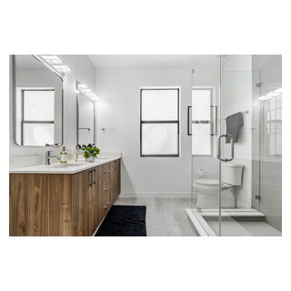 The Statement Shower: A Modern Master Bathroom - Contemporary ...