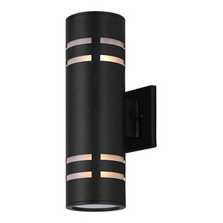 Canarm Tay 1 Light Outdoor Wall Sconce, Black - Modern - Outdoor Wall ...