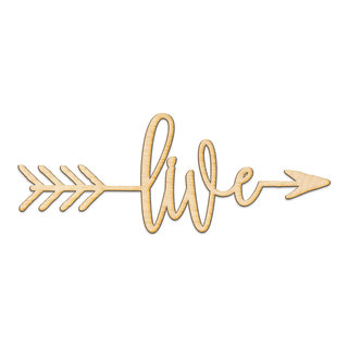 Live Right Arrow Wood Sign Home Decor, 18" wide x 7" tall ...