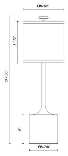 Alora Lighting Issa 1 Light 26" Tall Table Lamp, 27.00 - Transitional ...