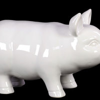 Ceramic Pig Figurine, Large - Farmhouse - Decorative Objects And ...