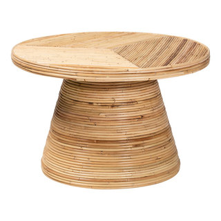Ruby Natural Rattan Coffee Table - Tropical - Coffee Tables - by Baxton ...