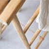 Solid Teak Ladder Towel Rack, Tikamoon Kilim - Transitional - Towel ...