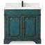 36" Litchfield Emerald Blue Bathroom Vanity - Farmhouse - Bathroom ...