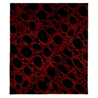 Rosebud Wool Hand Knotted Tibetan Rug, 10' Round - Contemporary - Area ...