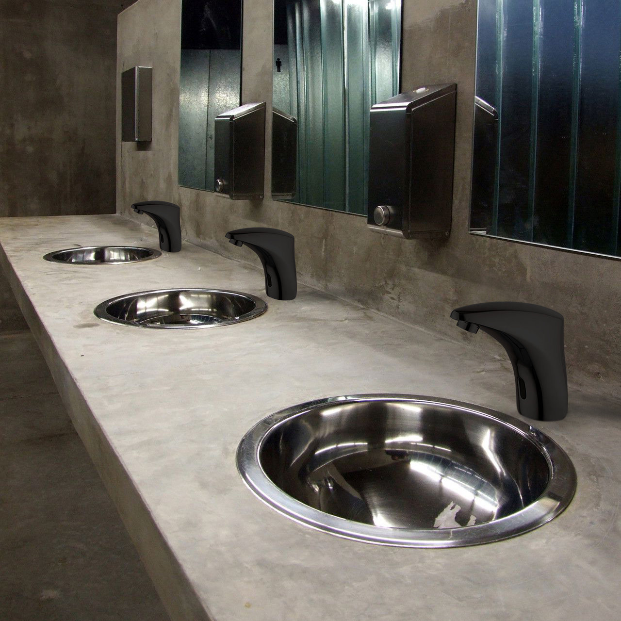 Fontana Hugo Oil Rubbed Bronze Automatic Hands Free Faucet, Solid Brass ...