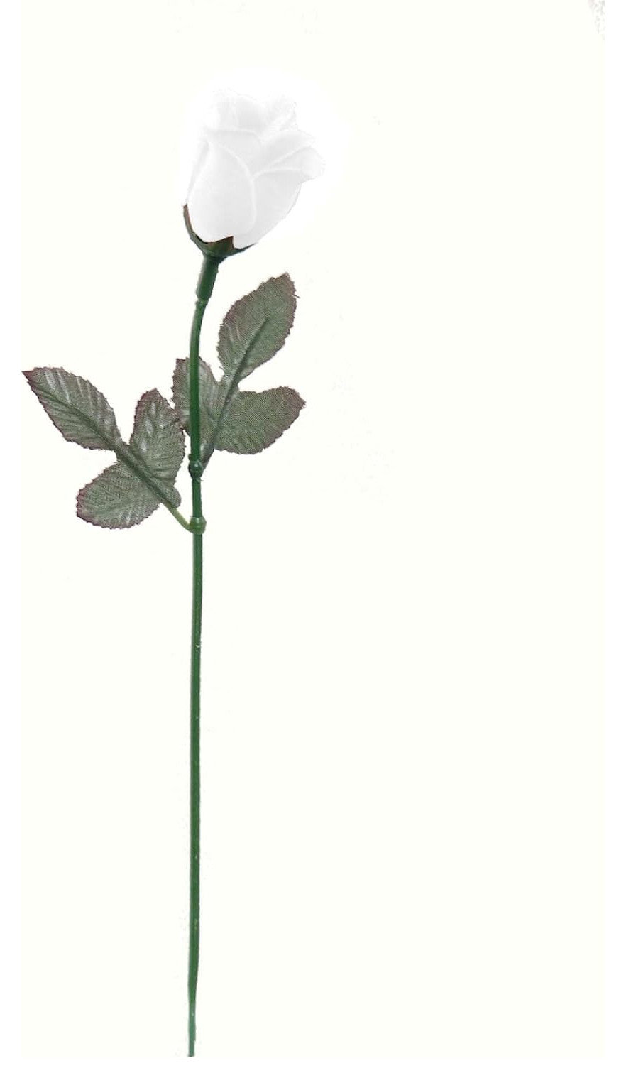 12 White Rose Bud Picks with Leaves | Home Decor - Modern - Artificial ...