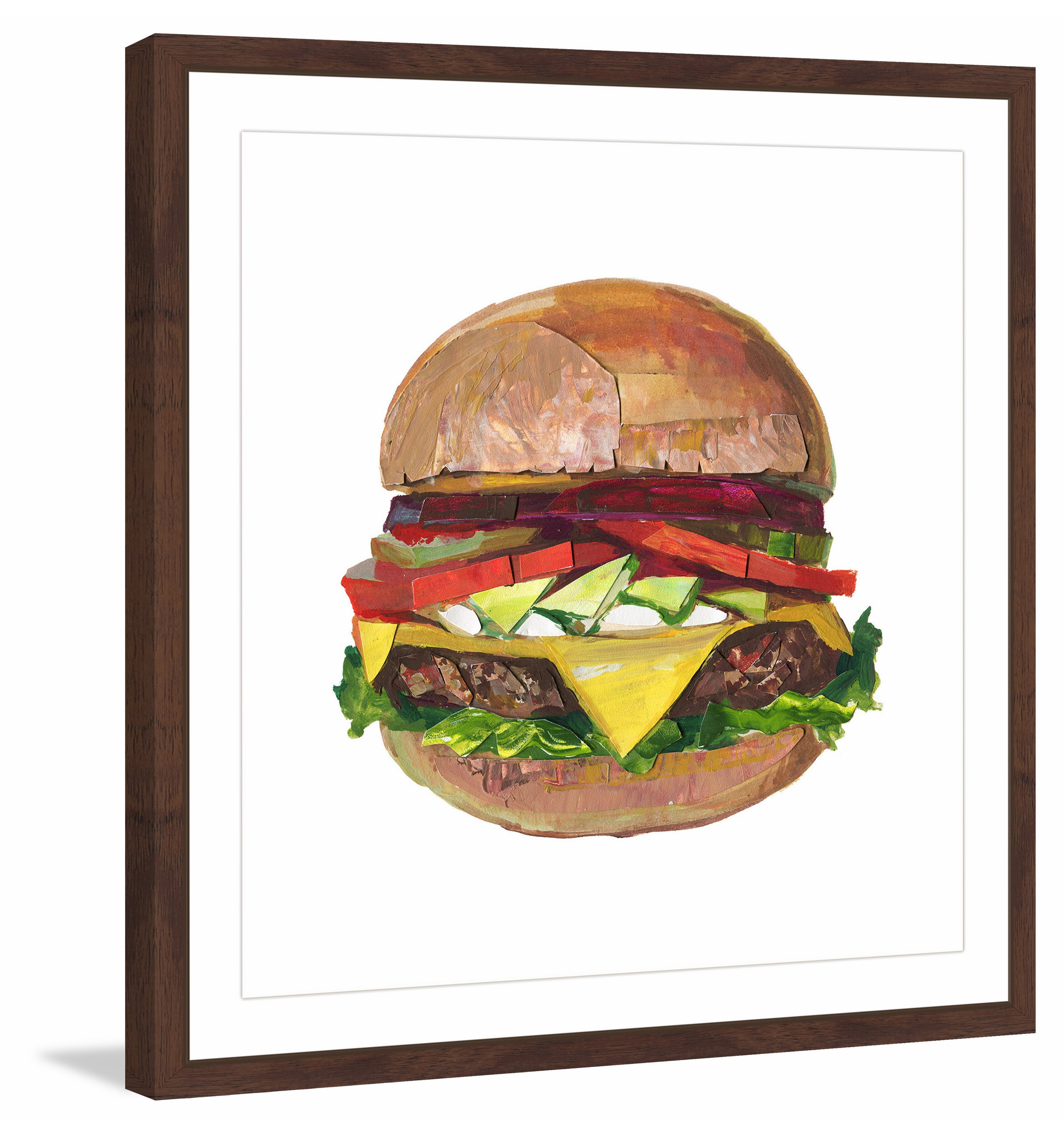 "Ultimate Burger" Framed Painting Print, 32"x32" - Contemporary ...