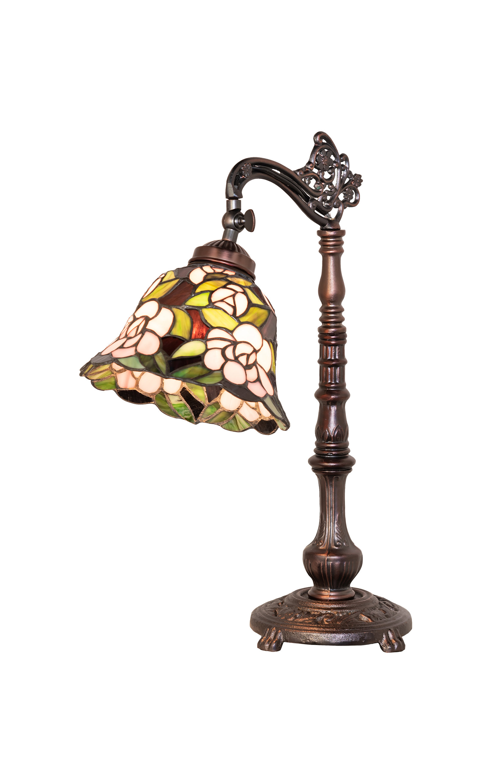 20" High Begonia Bridge Arm Table Lamp - Victorian - Table Lamps - by ...