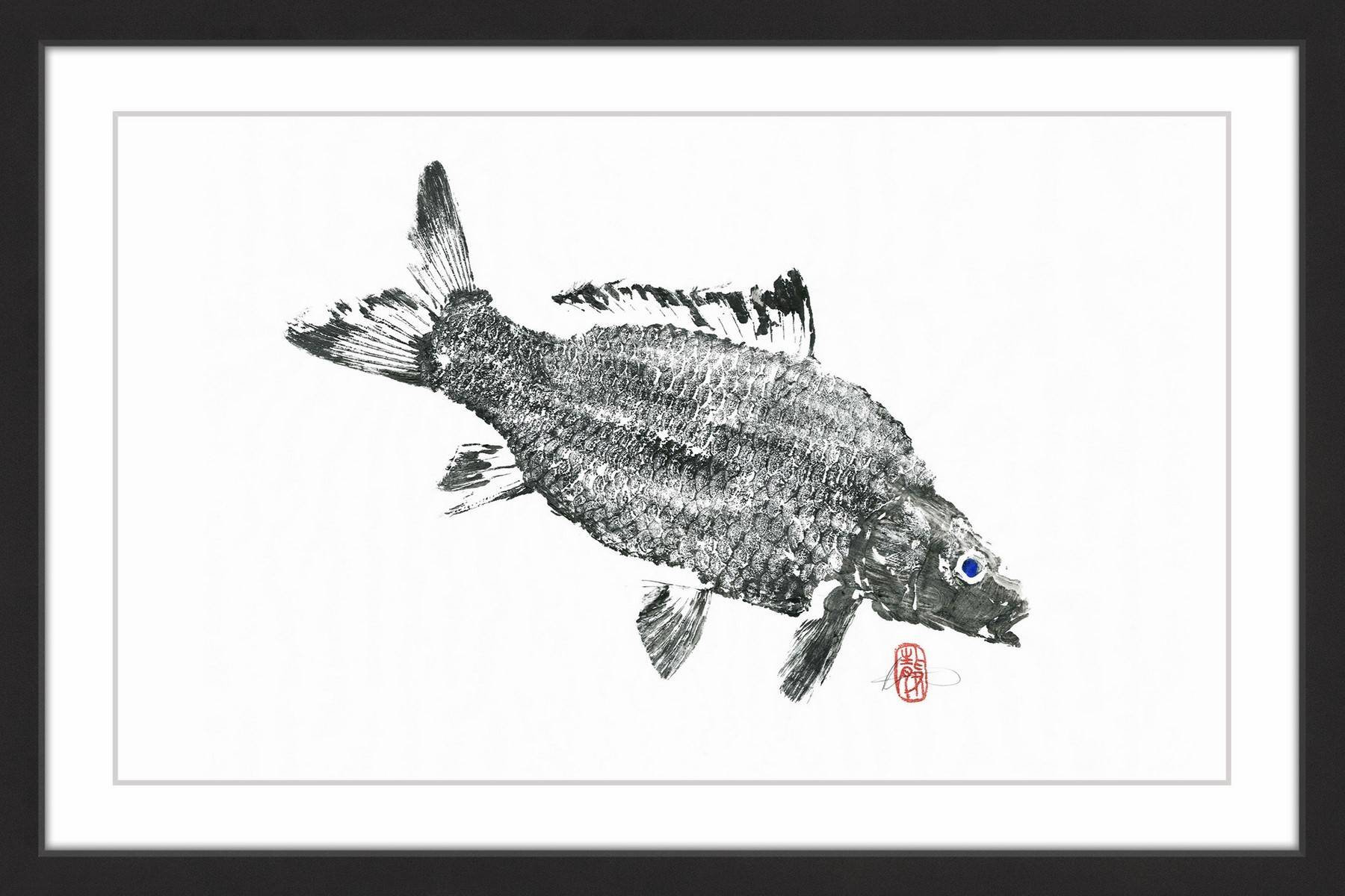 "Carp" Framed Painting Print, 30"x20" - Asian - Prints And Posters - by ...