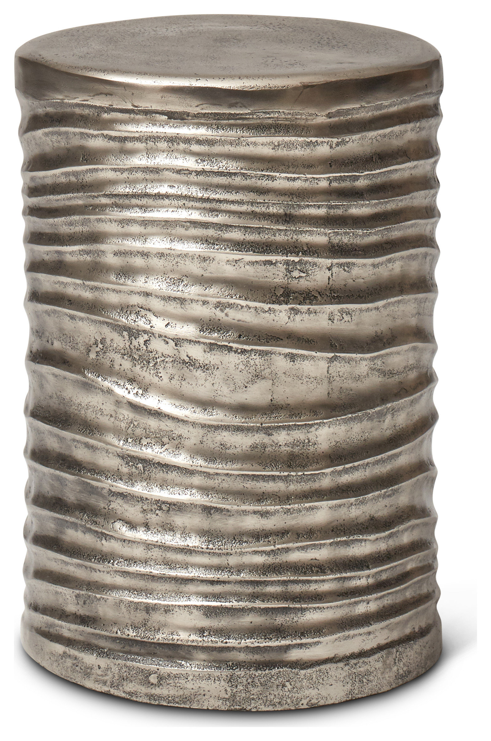 Elements Tara Stool, Vintage Silver - Contemporary - Accent And Garden ...